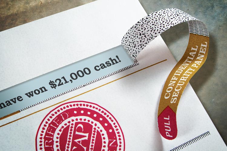 Zip-Strip Envelopes with Tear Away Strip for Direct Mail - Tension