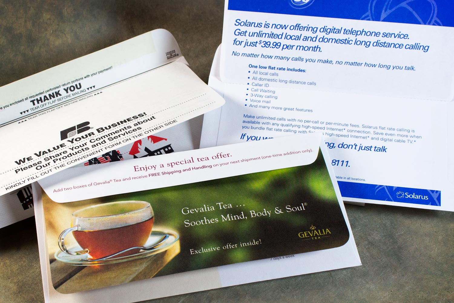 Custom Bangtail Envelopes with Perforated Flaps for Direct Mail - Tension