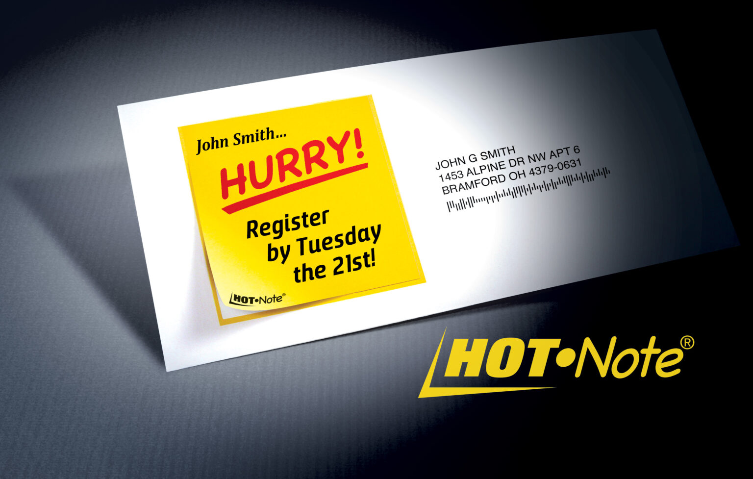 Sticky Note Envelopes for Direct Mail Marketing - Hot Note® Envelopes