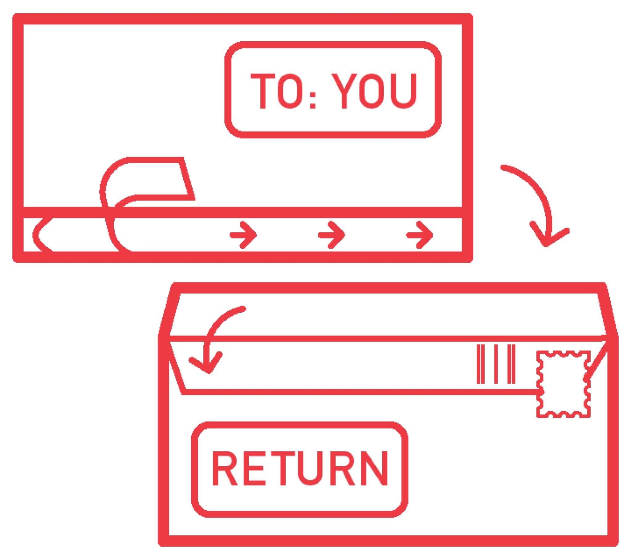 Custom Bangtail Envelopes with Perforated Flaps for Direct Mail - Tension
