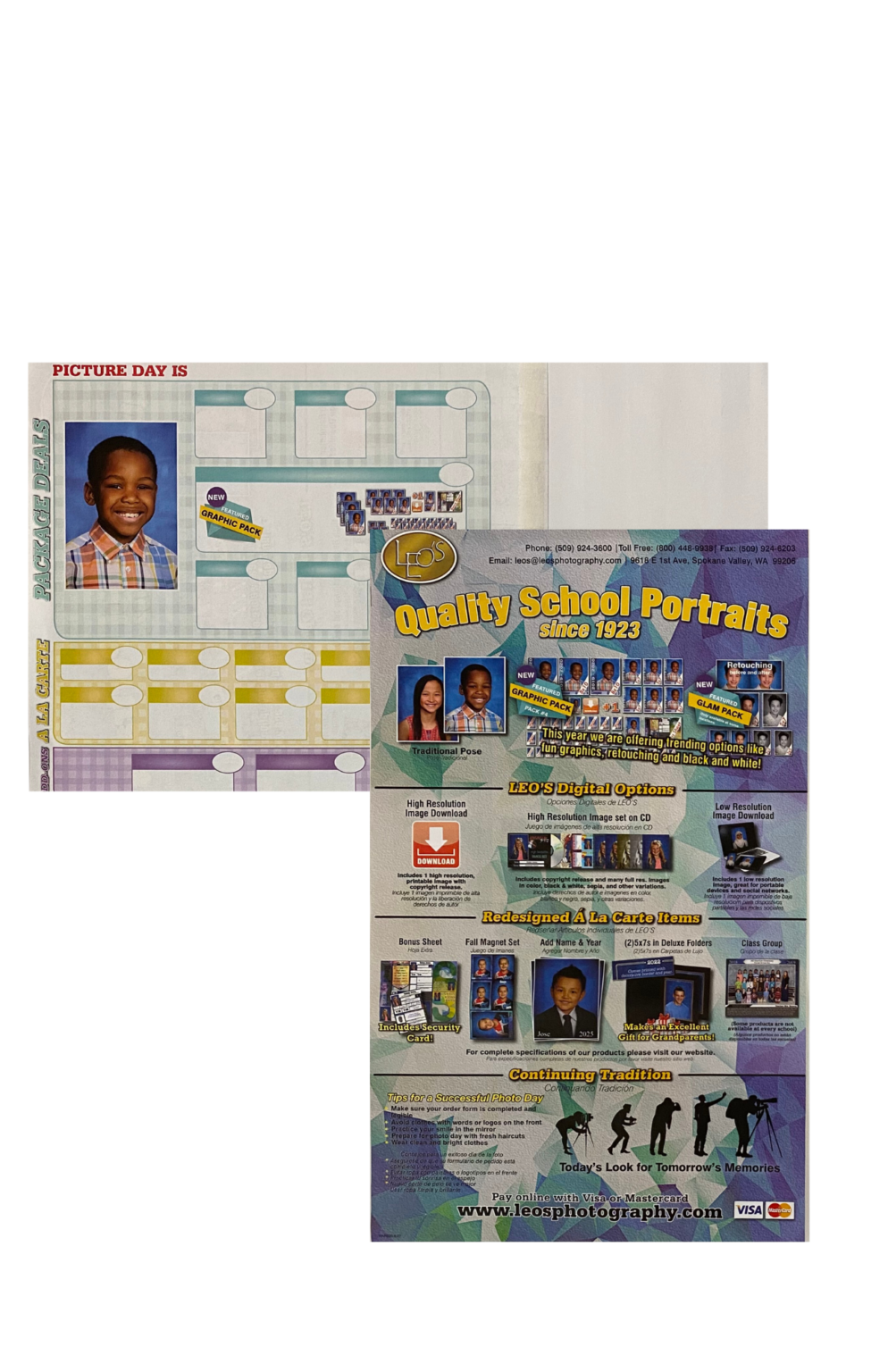 School Photo Packages That Shine - Tension Envelope & Print